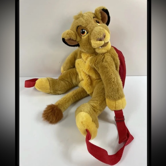 Disney | Accessories | The Lion King Simba Vintage 9s Disney Plush Red ...